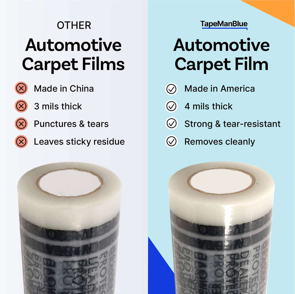 Auto Carpet Protection Film | "Dealer Must Remove" Car Mat Covers