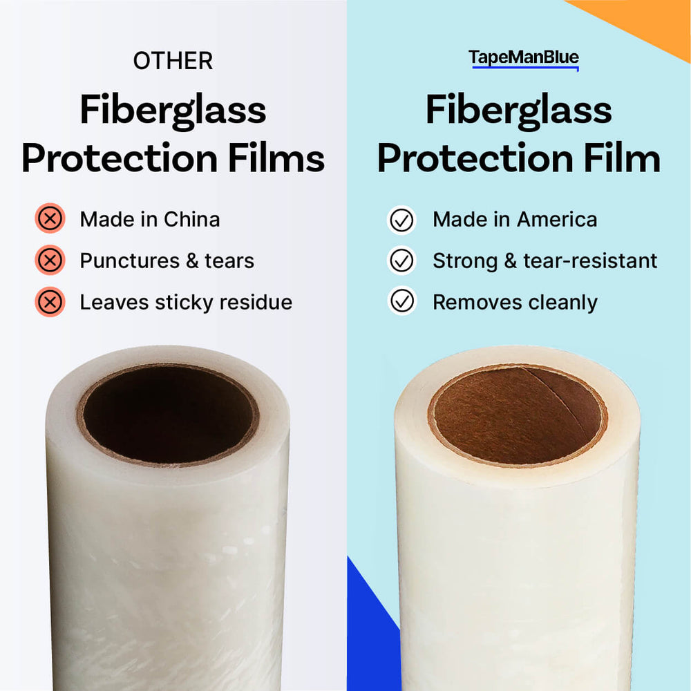 Fiberglass Protection Film | Made in USA | TapeManBlue