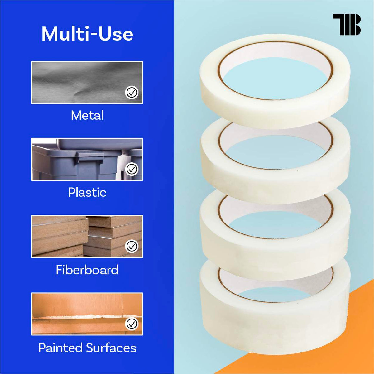 Tensilized MOPP Polypropylene Strapping Tape | TapeManBlue