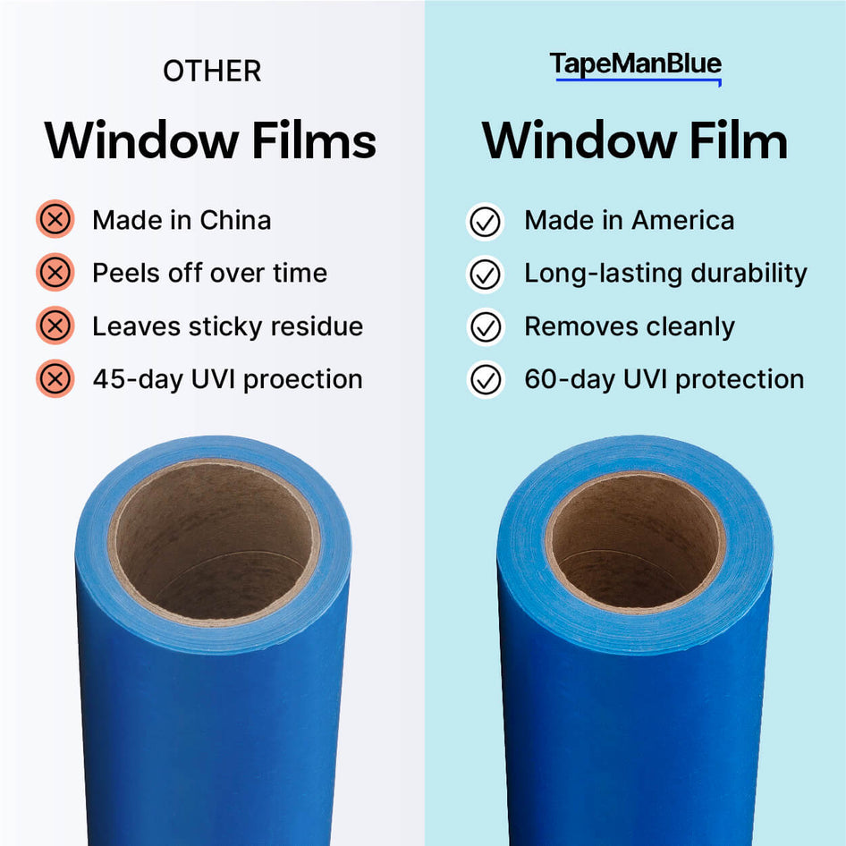 Window Protection Film | Glass Protection Tape | TapeManBlue